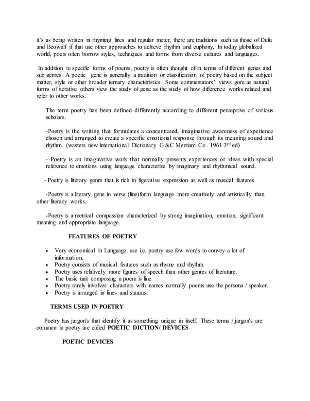 BASIC CONCEPTS OF LITERATURE | DOCX | Fine Art