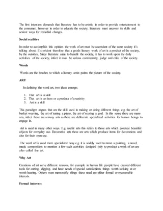 BASIC CONCEPTS OF LITERATURE | DOCX