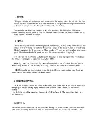 BASIC CONCEPTS OF LITERATURE | DOCX