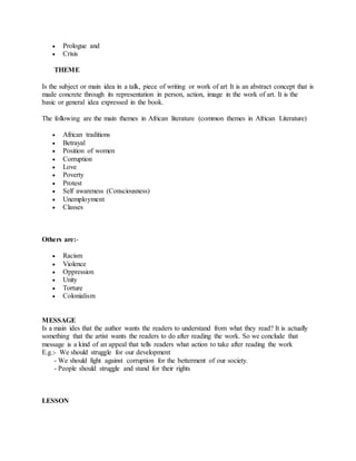 BASIC CONCEPTS OF LITERATURE | DOCX