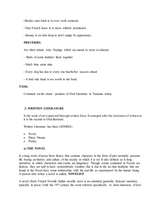 BASIC CONCEPTS OF LITERATURE | DOCX