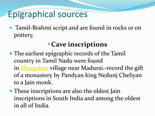 Sources of sangam age | PPTX