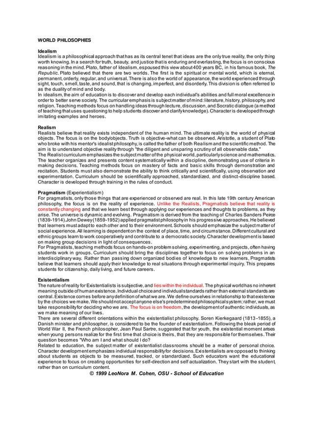 1. world philosophies | PDF