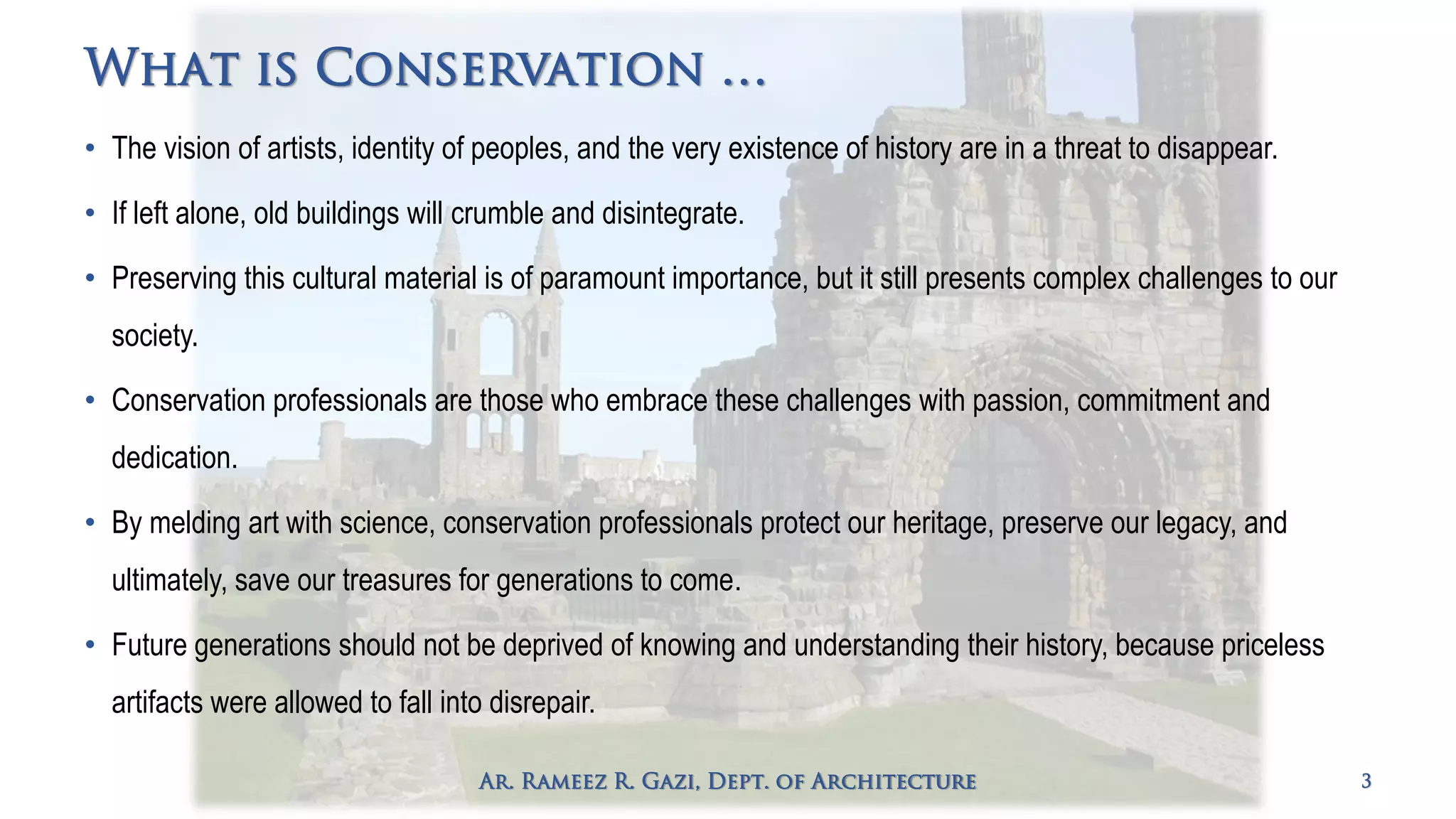 Introduction to conservation | PPT