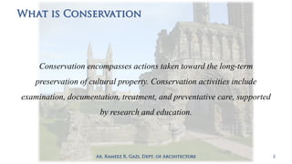 Introduction to conservation | PPT