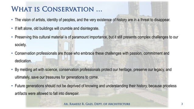 Introduction to conservation | PPT