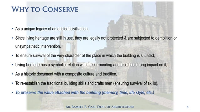 Introduction to conservation | PPT