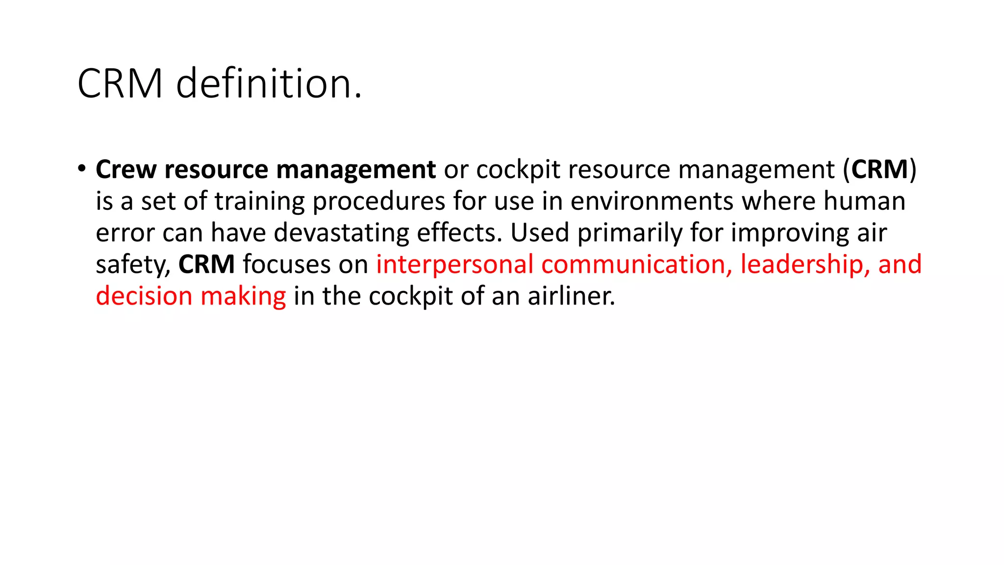 CRM and HEMS stress | PPTX