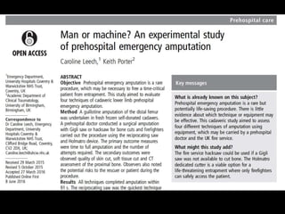 Field amputation | PPTX