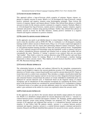 SARCASM AS A CONTRADICTION BETWEEN A TWEET AND ITS TEMPORAL FACTS: A PATTERNBASED APPROACH | PDF
