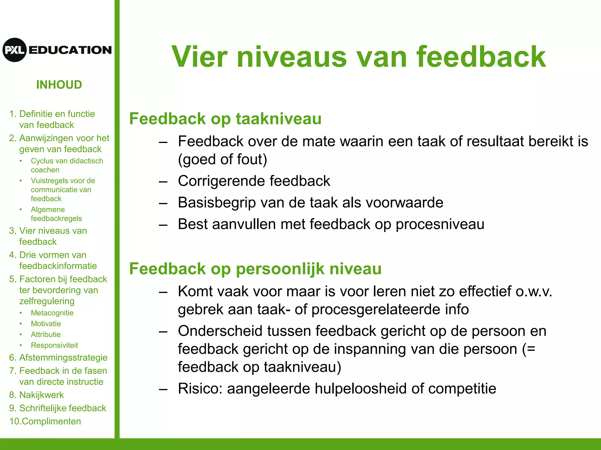 PPT feedback als motor voor zelfregulerend leren | PPTX