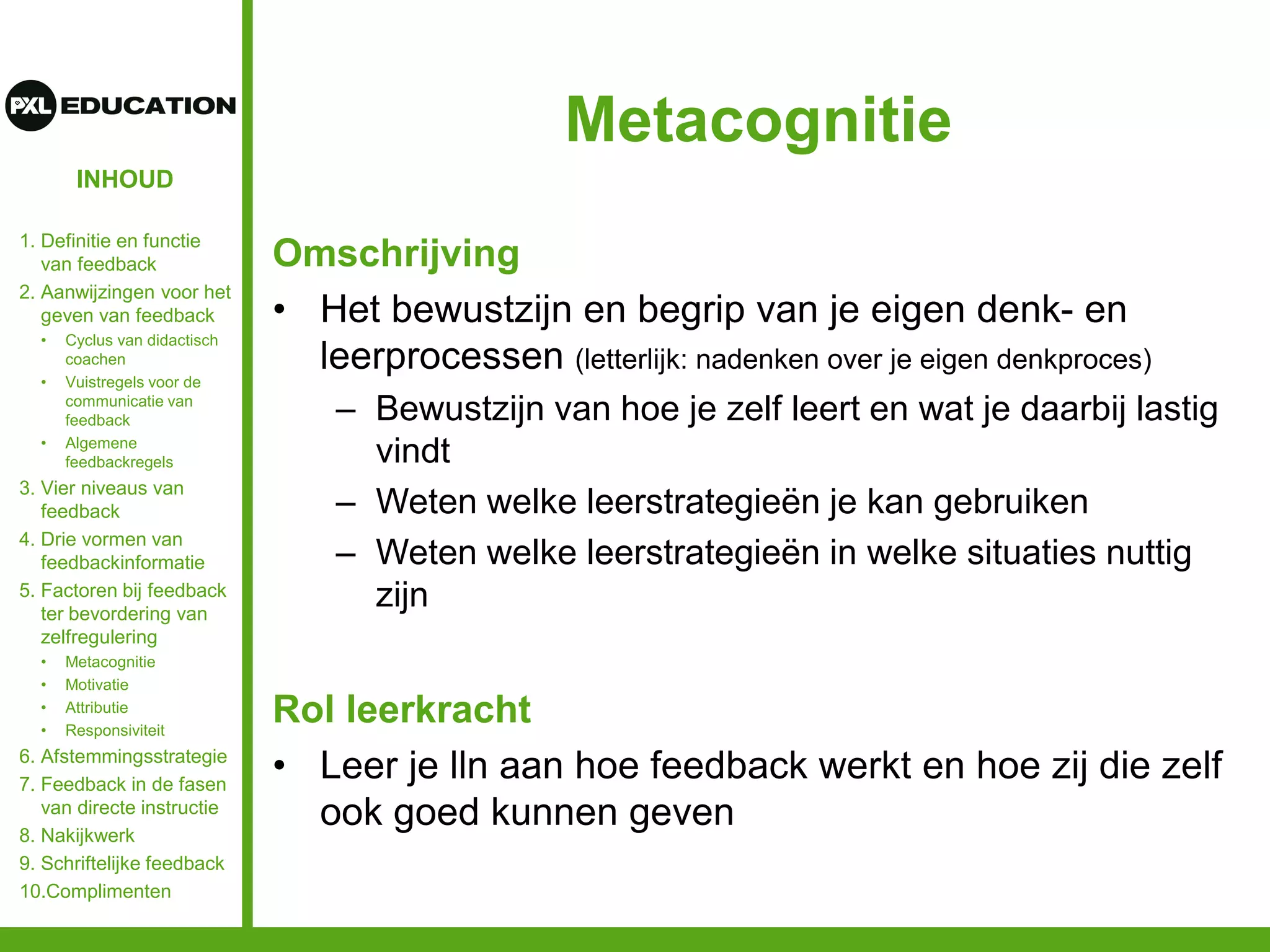 PPT feedback als motor voor zelfregulerend leren | PPTX