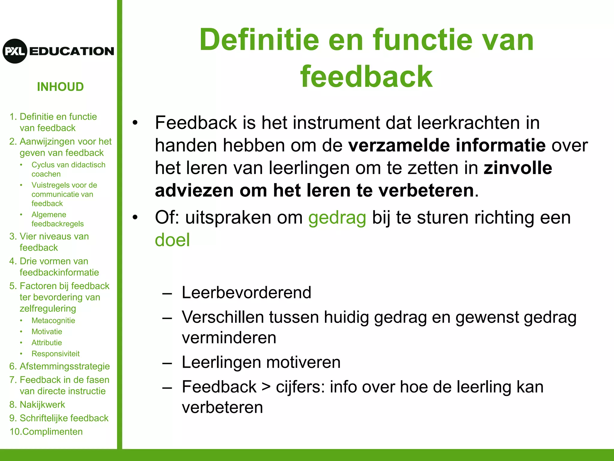 PPT feedback als motor voor zelfregulerend leren | PPTX