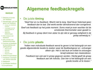 PPT feedback als motor voor zelfregulerend leren | PPTX