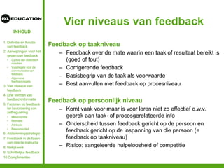 PPT feedback als motor voor zelfregulerend leren | PPTX