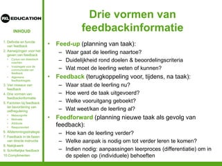 PPT feedback als motor voor zelfregulerend leren | PPTX