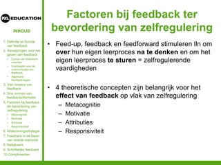 PPT feedback als motor voor zelfregulerend leren | PPTX