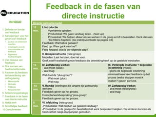PPT feedback als motor voor zelfregulerend leren | PPT