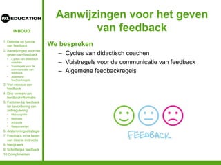 PPT feedback als motor voor zelfregulerend leren | PPTX