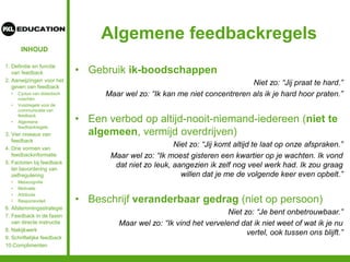 PPT feedback als motor voor zelfregulerend leren | PPTX