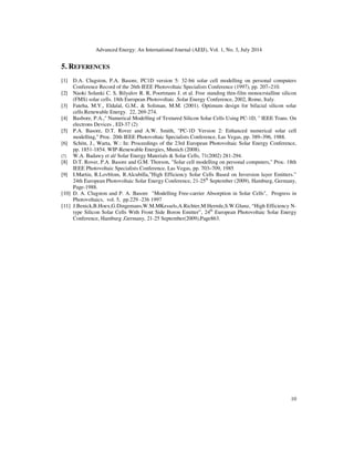 SIMULATION OF THE SOLAR CELLS WITH PC1D, APPLICATION TO CELLS BASED ON ...