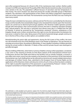 Story of a City. Mariinka: In the Firing Line | PDF