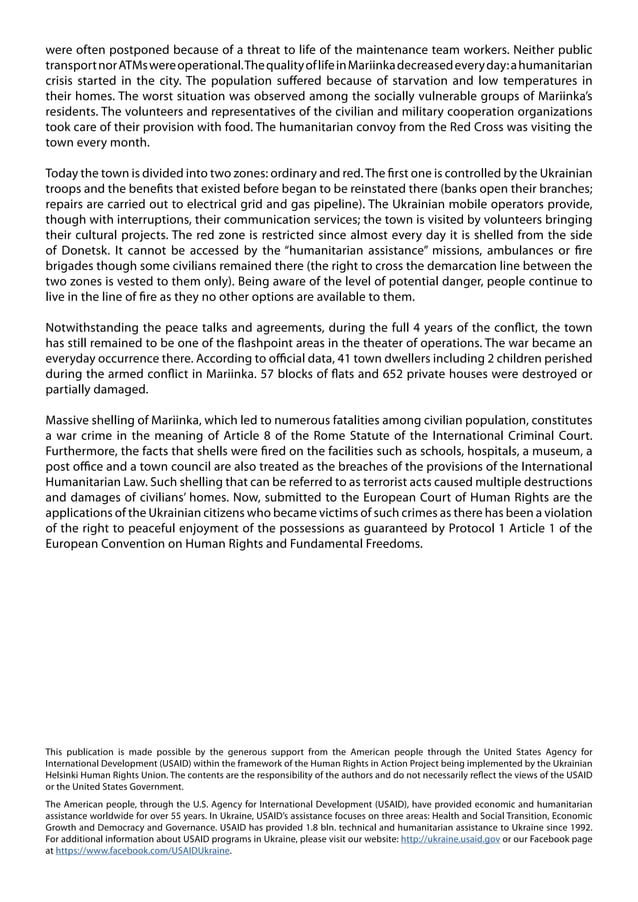 Story of a City. Mariinka: In the Firing Line | PDF