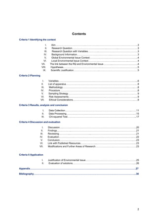 ESS INTERNAL ASSESSMENT 2019-SURVEY | PDF