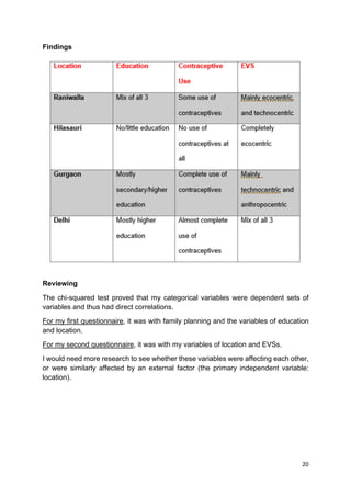 ESS INTERNAL ASSESSMENT 2019-SURVEY | PDF