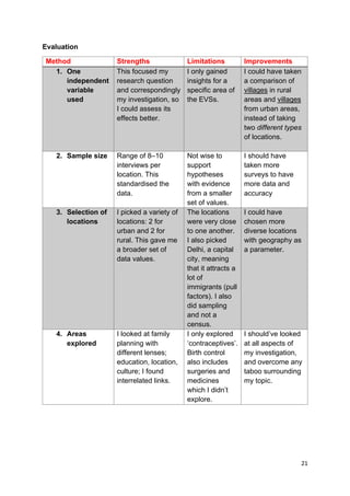 ESS INTERNAL ASSESSMENT 2019-SURVEY | PDF