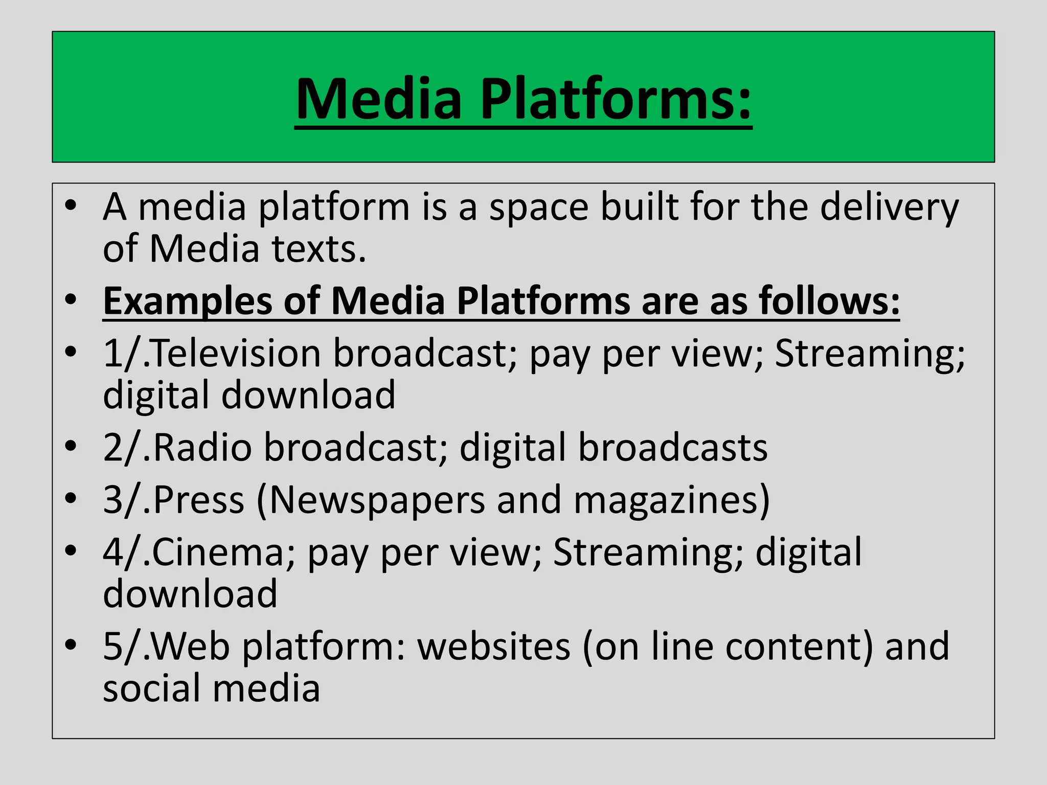 1. Introduction to media studies | PPT