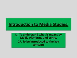 1. Introduction to media studies | PPT