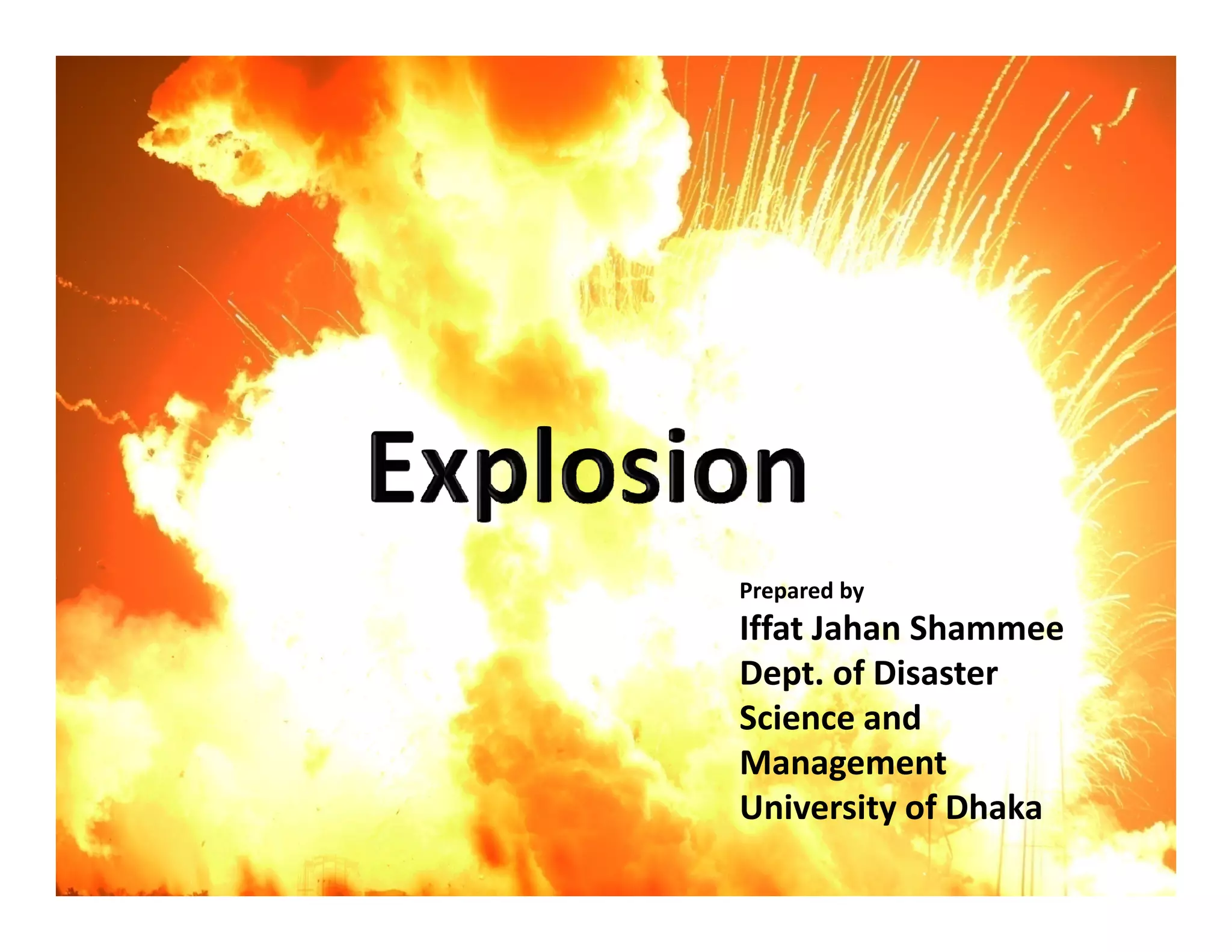 Details on Chemical Explosion | PDF
