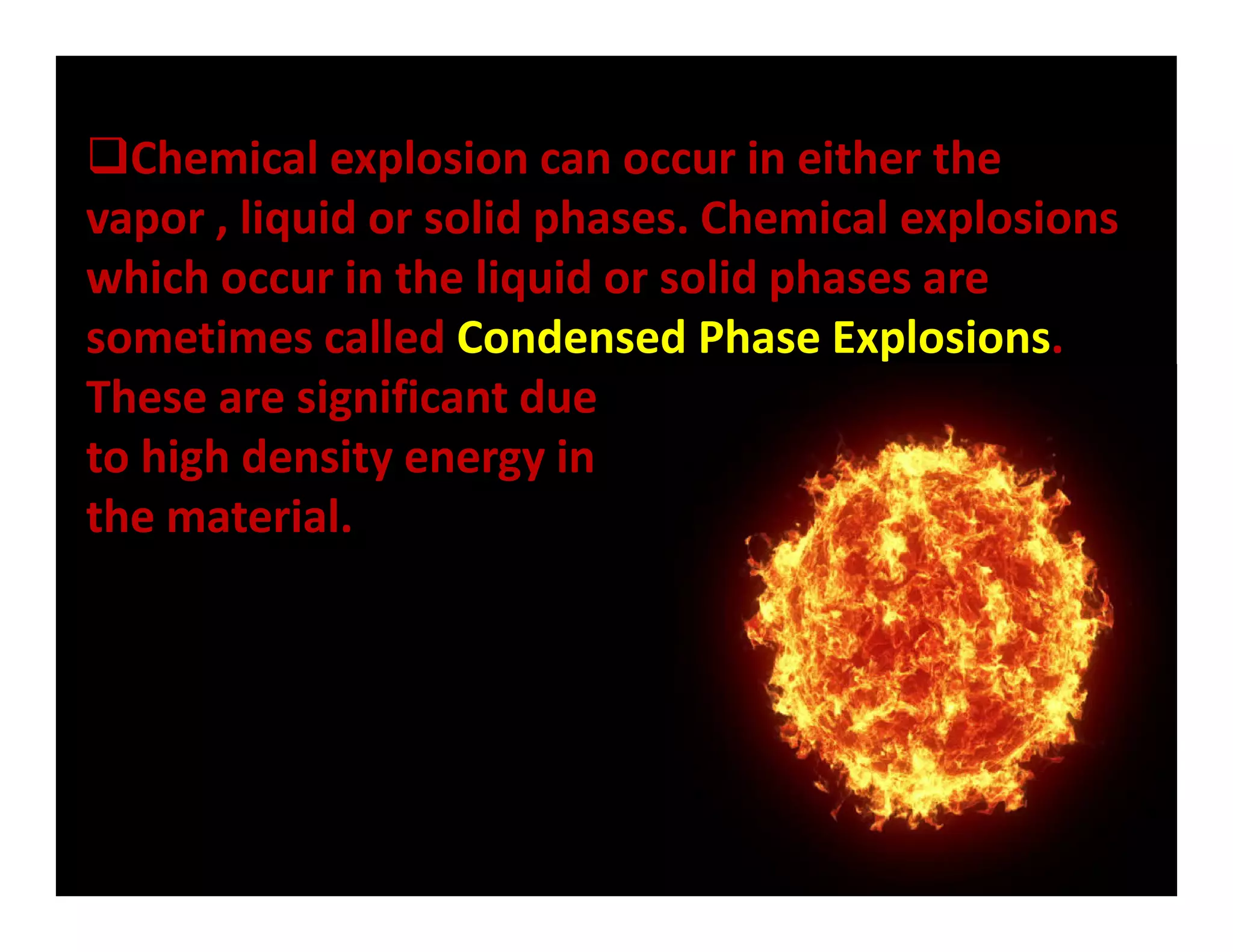 Details on Chemical Explosion | PDF