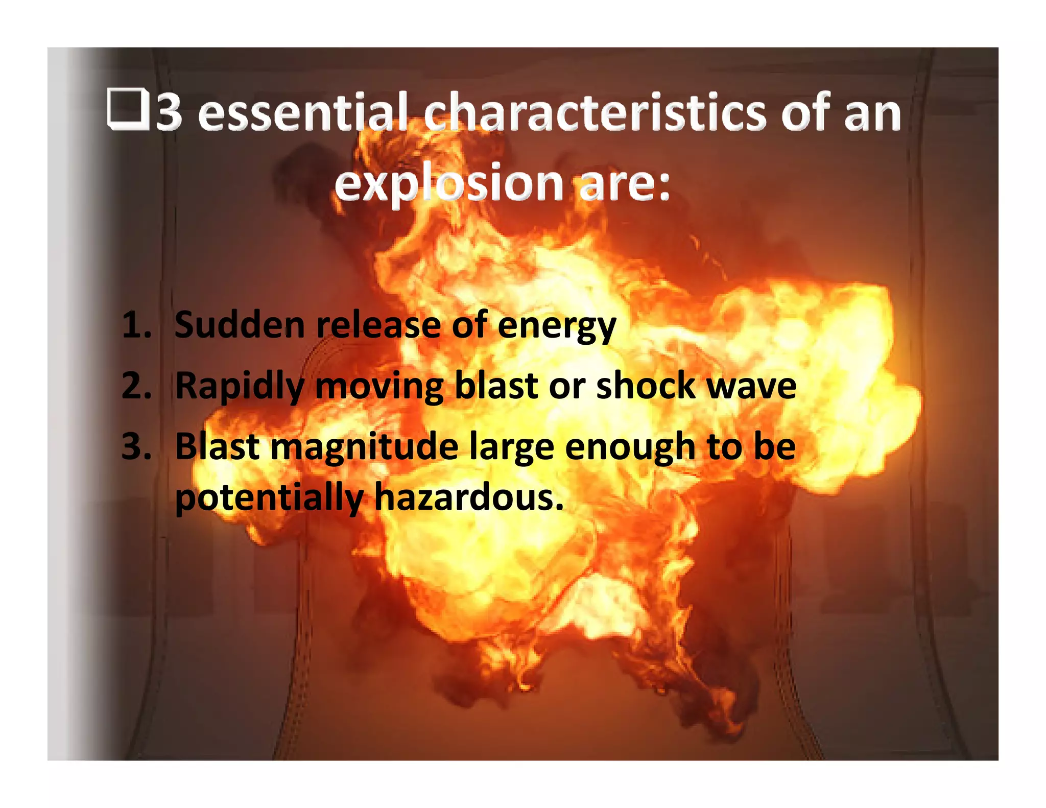Details on Chemical Explosion | PDF