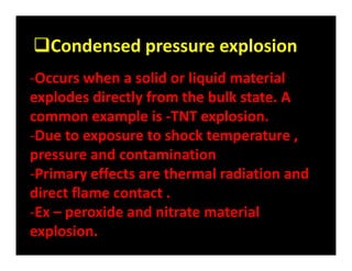 Details on Chemical Explosion | PDF