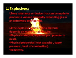 Chemical Explosives