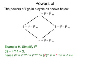 1.4 complex numbers t | PPT