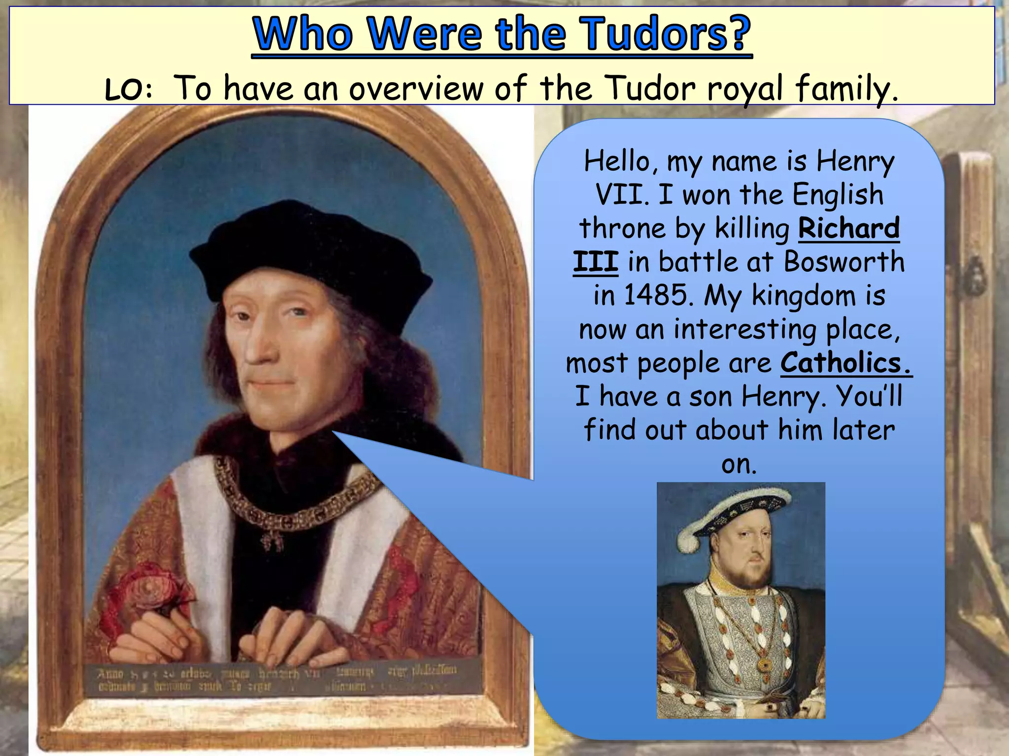1. introduction to the tudors | PPTX