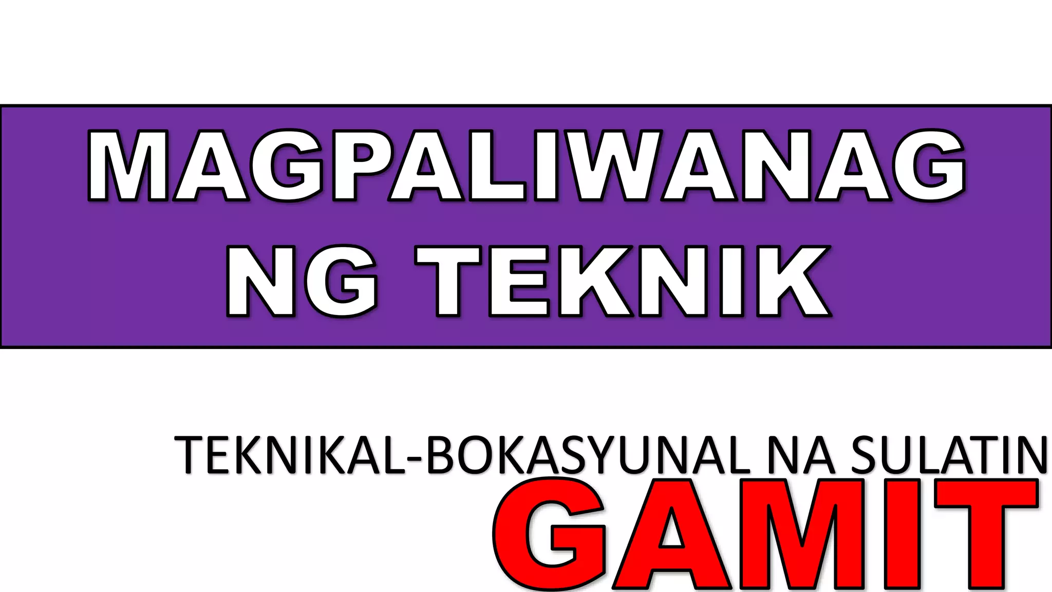Filipino sa Piling Larangan - TechVoc | PPTX