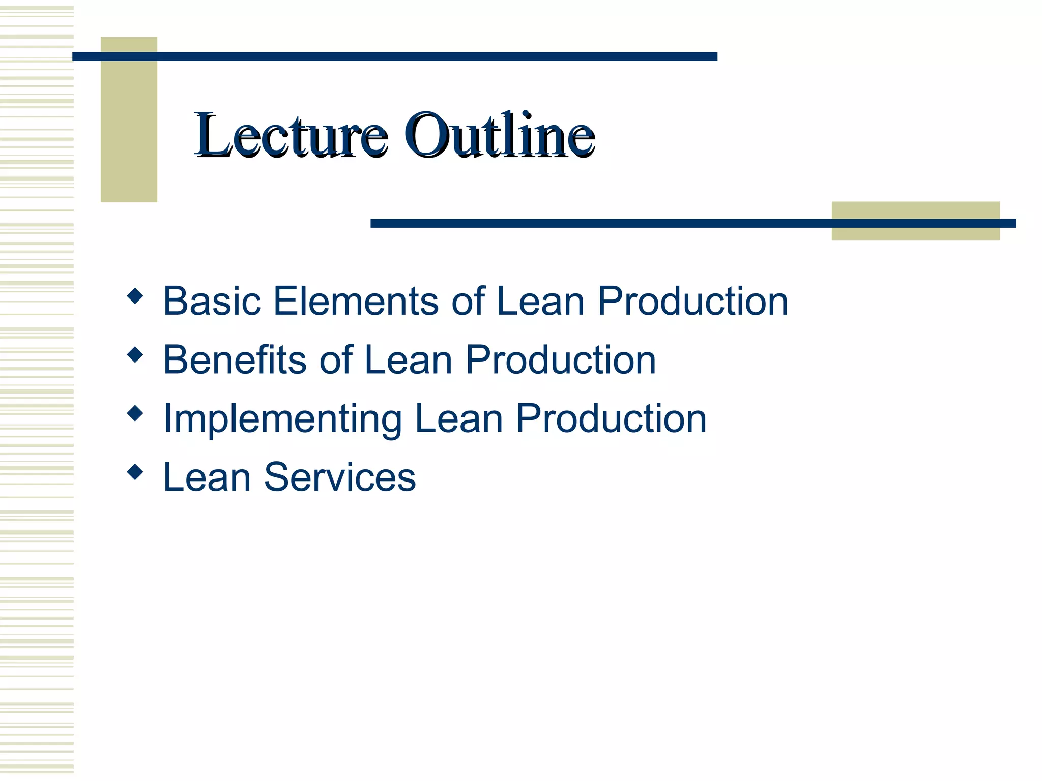 Basic Elements of Lean | PPT