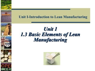 Basic Elements of Lean | PPT
