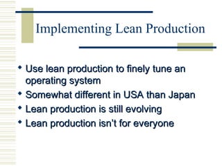 Basic Elements of Lean | PPT