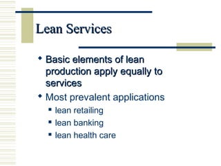 Basic Elements of Lean | PPT