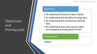 Java overview and architecture | PPTX