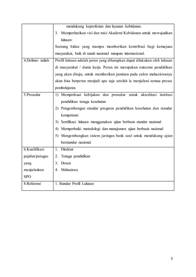 1.1prosedur profil lulusan | PDF