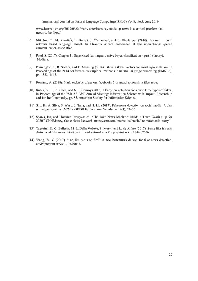 Fake News Detection With Semantic Features And Text Mining Pdf