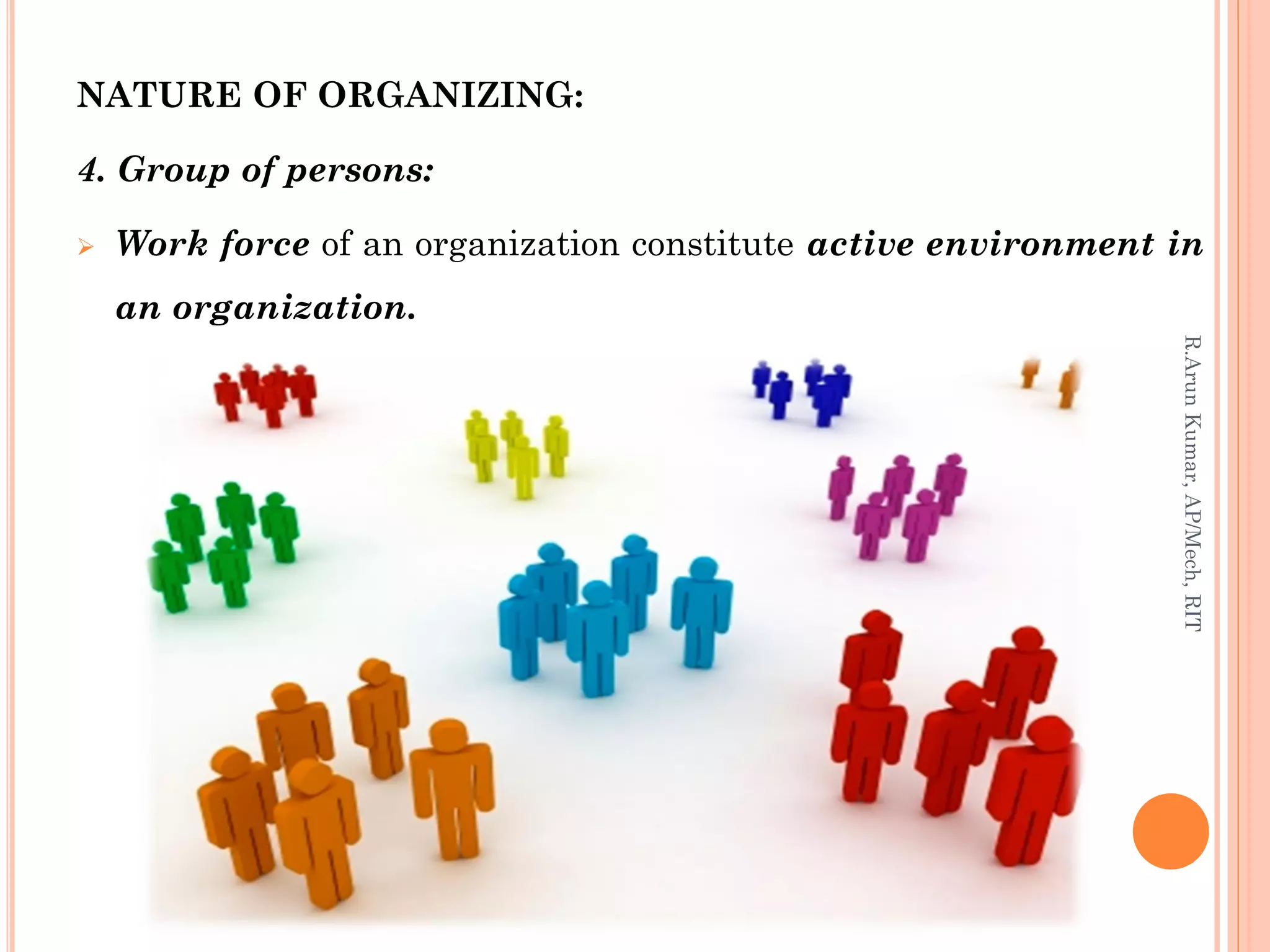 Nature and purpose of organizing | PDF