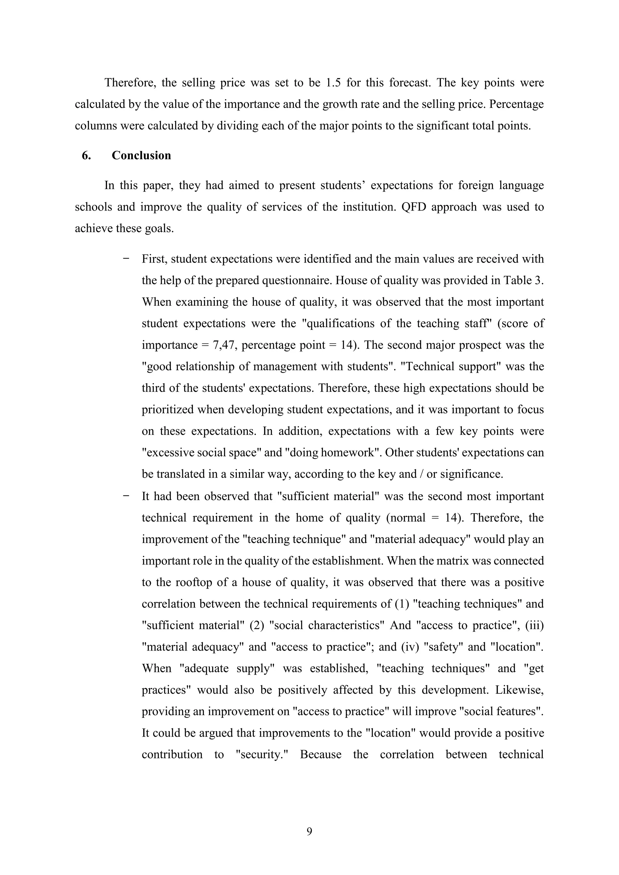TQM-diagram house of quality | PDF