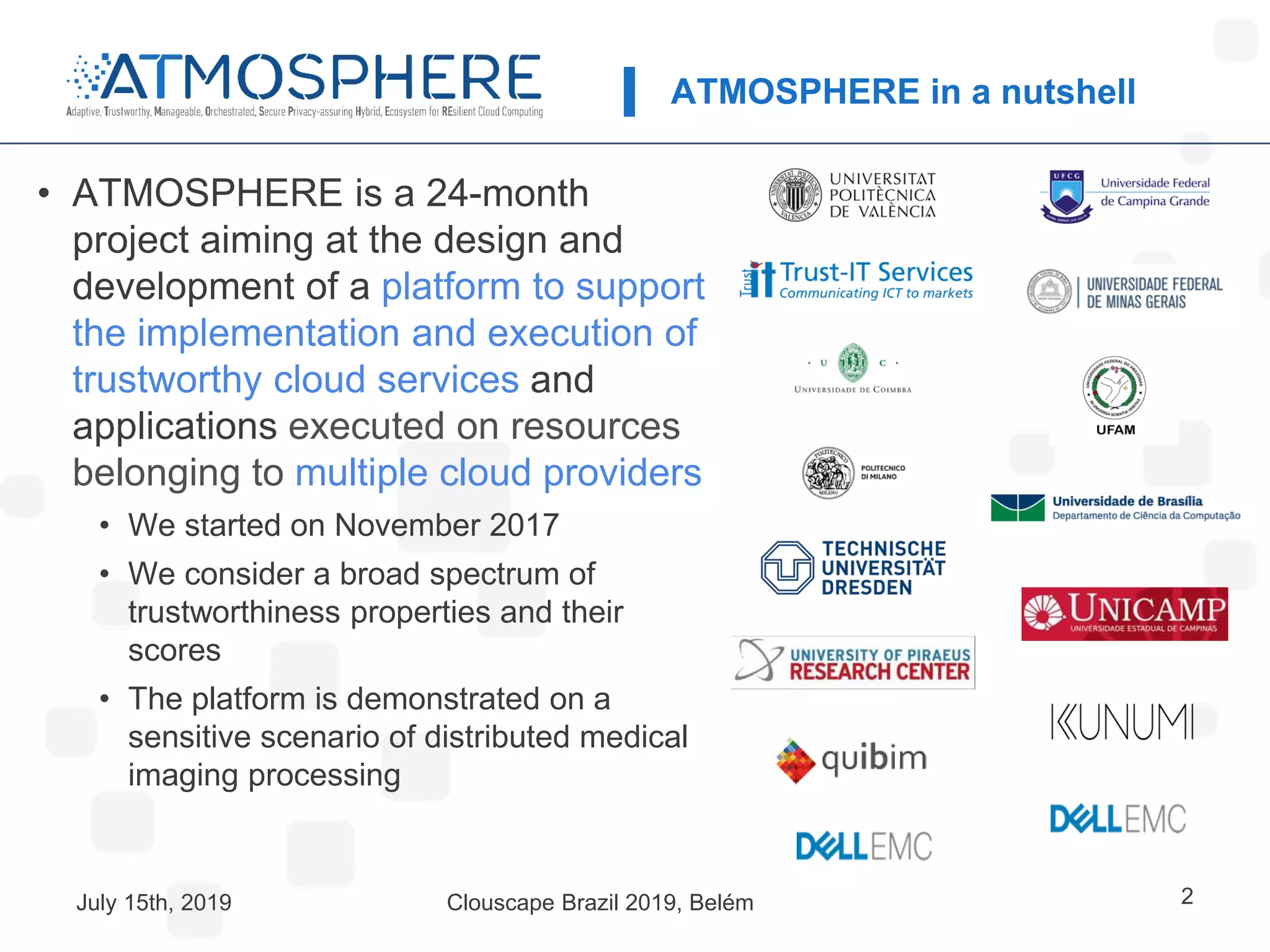 ATMOSPHERE: An architecture for trustworthy cloud services | PPT